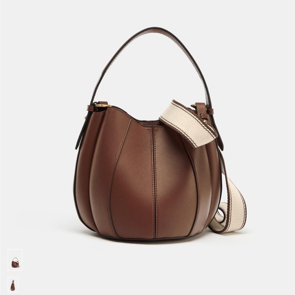 Zara | Bags | Zara Topstitched Bucket Bag | Poshmark